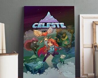 Celeste Poster, Madeline Wall Art, Premium Canvas Print, Game Fan Gift ...