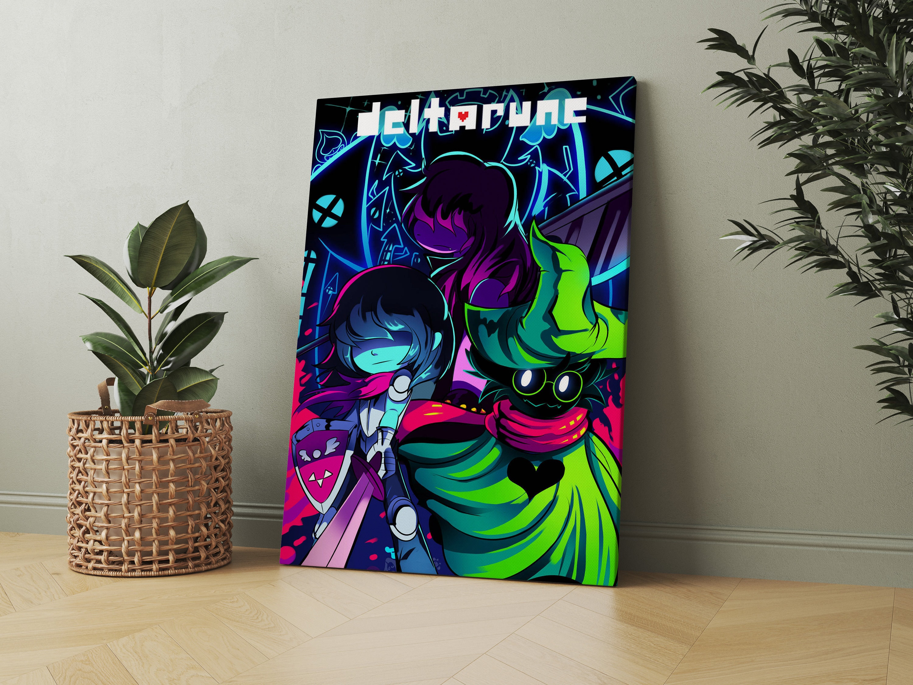 Deltarune Poster, Spamton Wall Art, Premium Canvas Print, Game Fan Gift ...