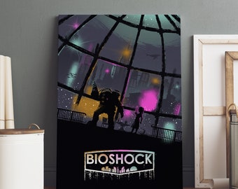 Bioshock Poster, Rapture & Columbia Wall Art, Premium Canvas Print ...