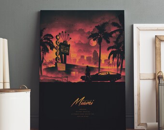 Hotline Miami Poster, Jacket Wall Art, Premium Canvas Print, Game Fan ...