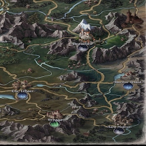 The Witcher Old World Map Poster, Nilfgaard Wall Art, Rolled Canvas ...