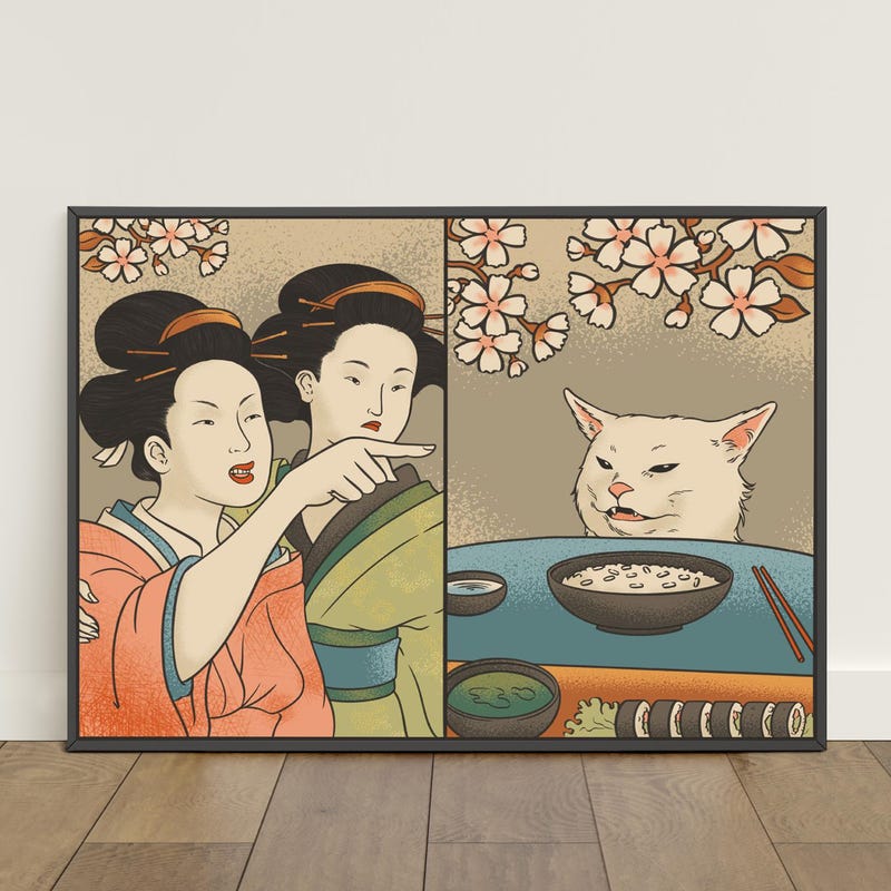 Japanese Cat Meme - Etsy