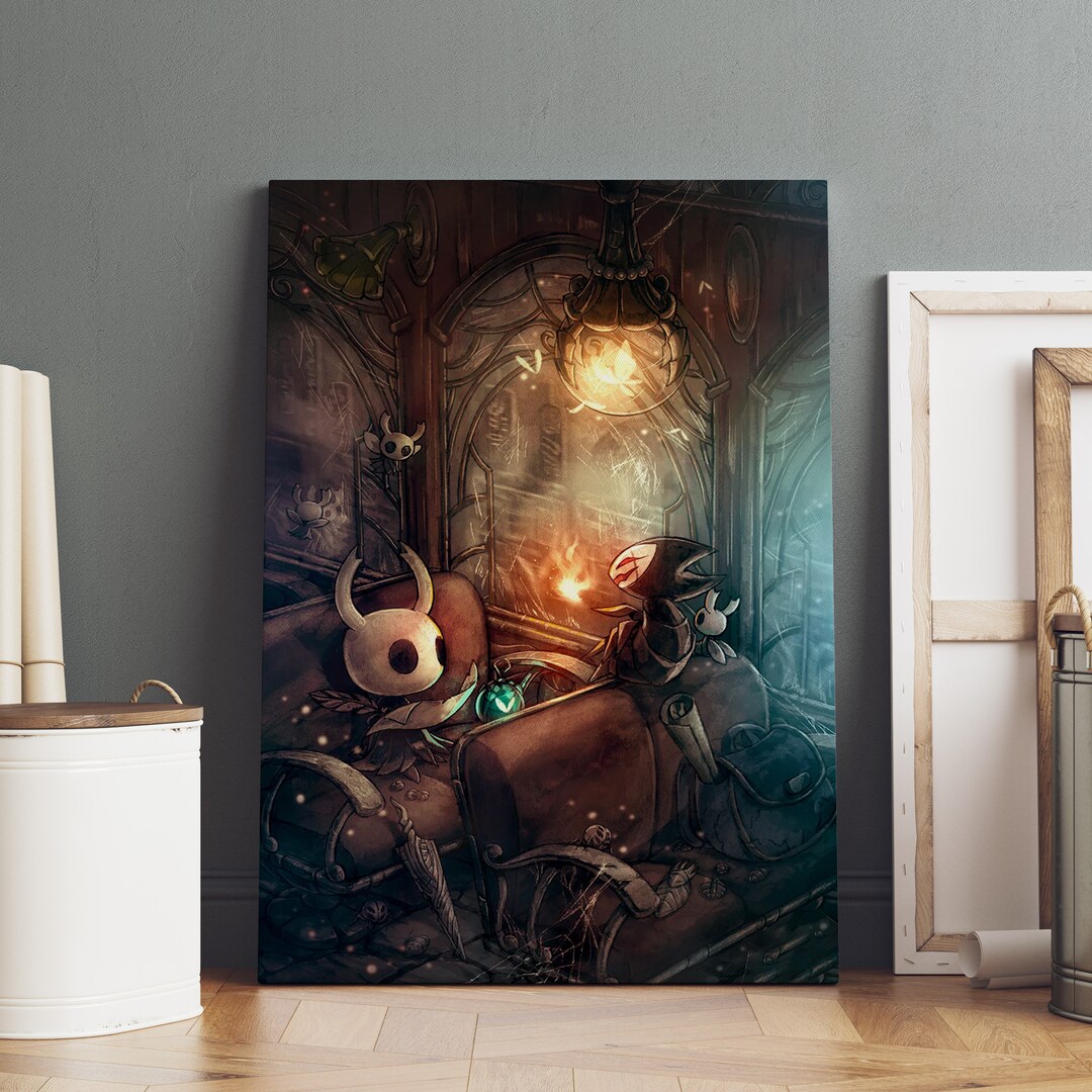 Hollow Knight Poster, Hallownest Wall Art, Premium Canvas Print, Game ...