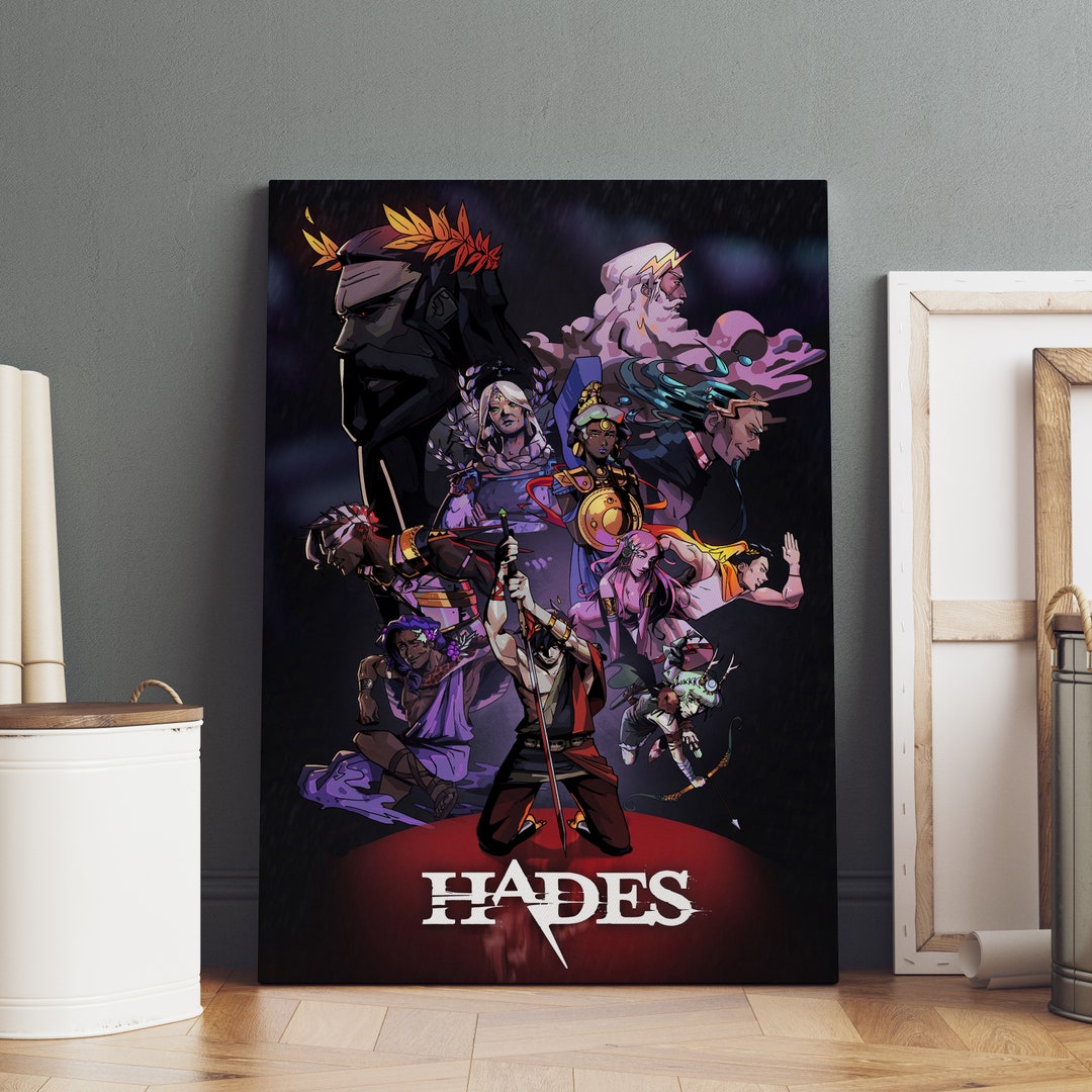 Hades Poster, Zagreus Wall Art, Premium Canvas Print, Game Fan Gift ...