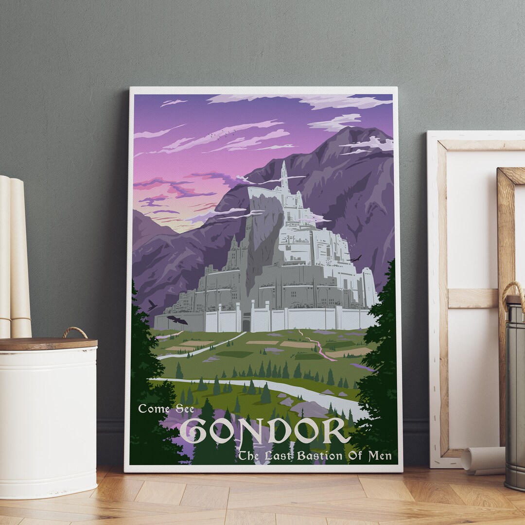 Gondor Poster, Lord of the Rings Wall Art, Premium Canvas Print, Movie ...