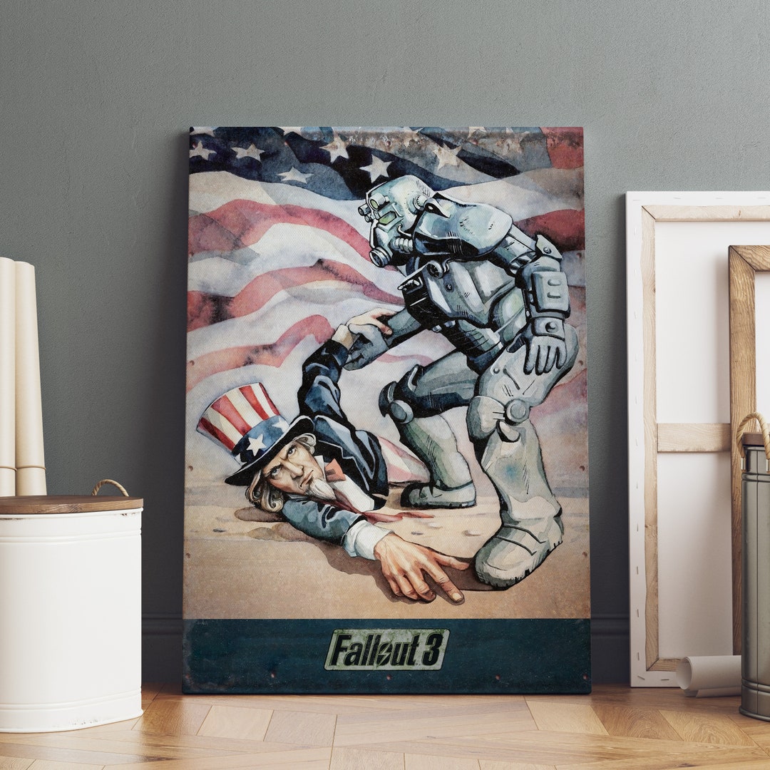 Fallout Propaganda Poster, New Vegas Wall Art, Premium Canvas Print ...