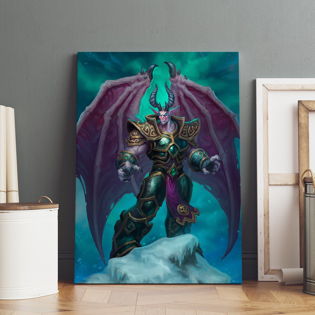 Hearthstone Poster, Dreadlord Wall Art, Rolled Canvas Print, Game ...