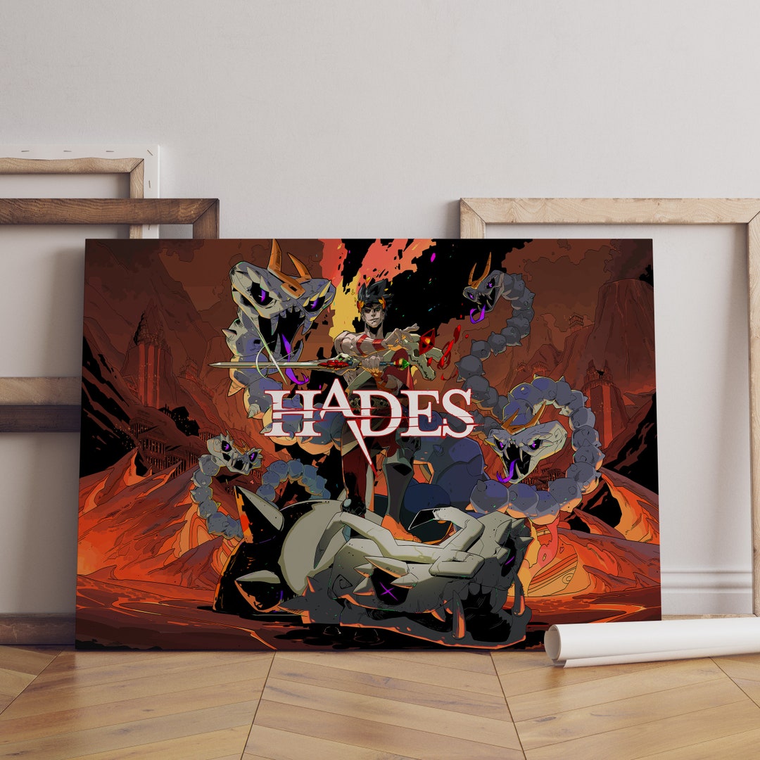 Hades Poster, Zagreus Wall Art, Premium Canvas Print, Game Fan Gift ...