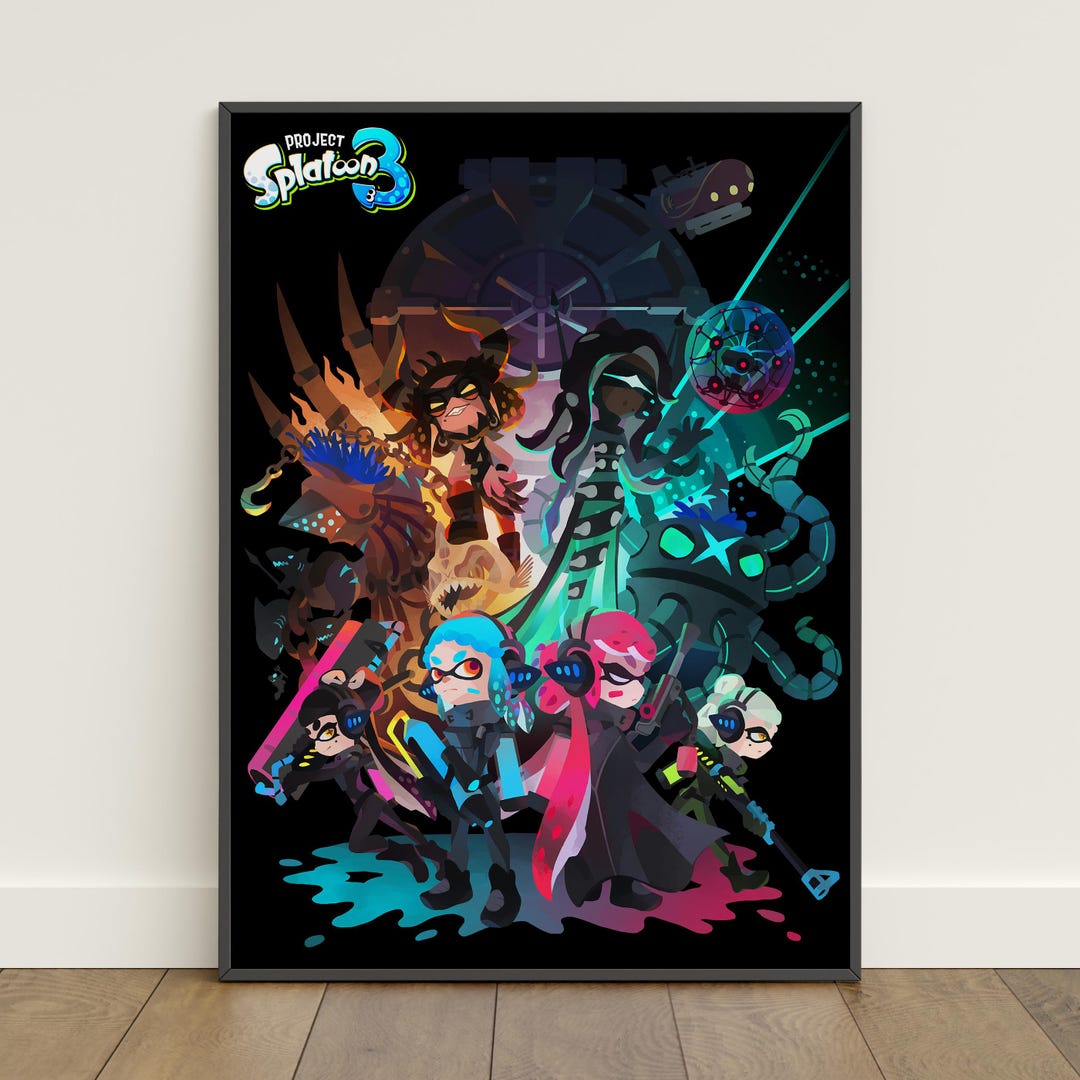Splatoon Poster | Inkling Wall Art | Game Canvas Print #3 - Etsy
