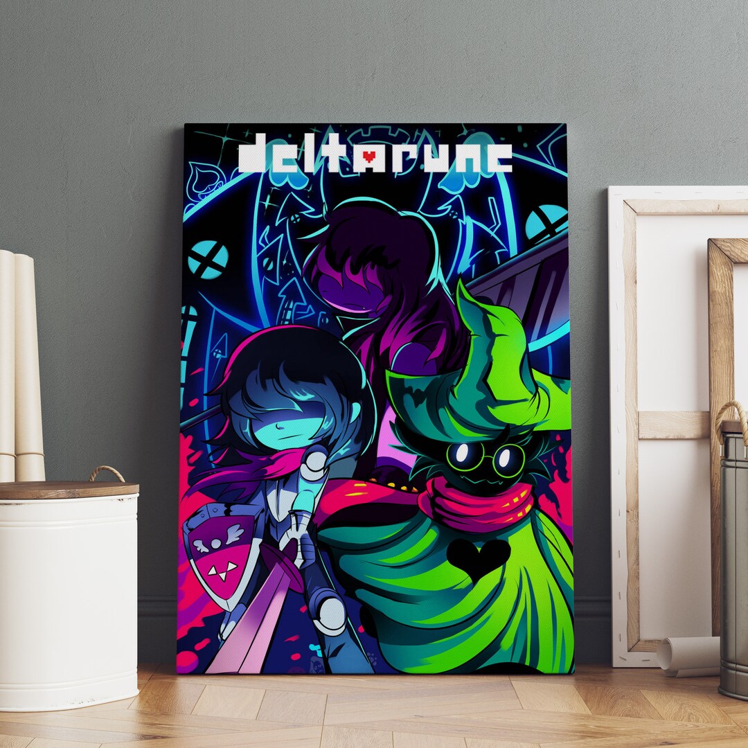 Deltarune Poster, Spamton Wall Art, Premium Canvas Print, Game Fan Gift ...