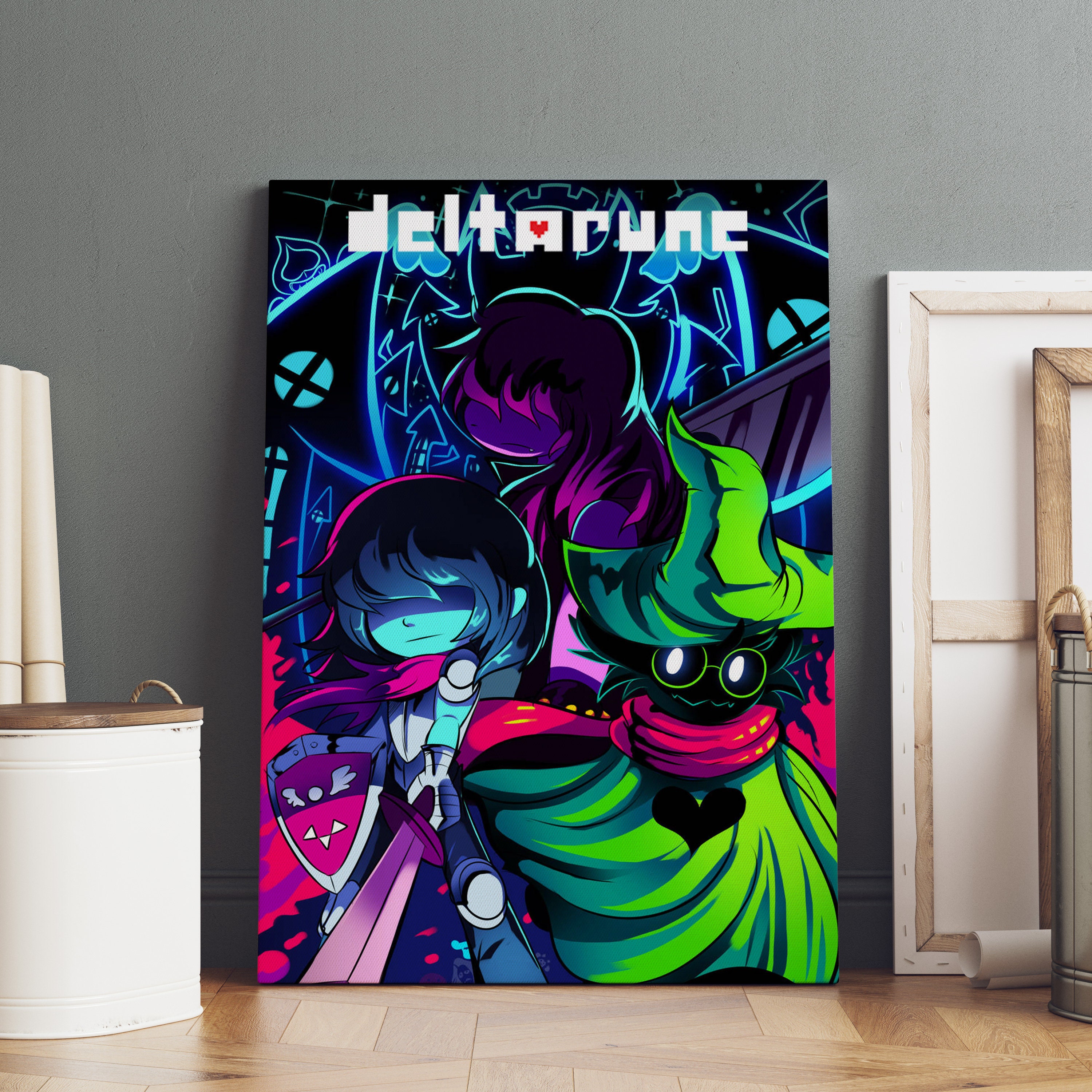 Deltarune Poster, Spamton Wall Art, Premium Canvas Print, Game Fan Gift ...