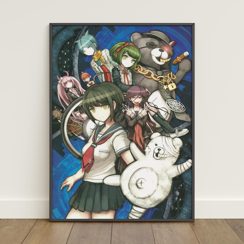 Danganronpa Poster | Monokuma Wall Art | Game Canvas Print - Etsy