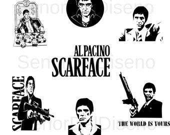 Scarface SVG File Al Pacino Tony Montana | Cricut | Vector | Instant ...
