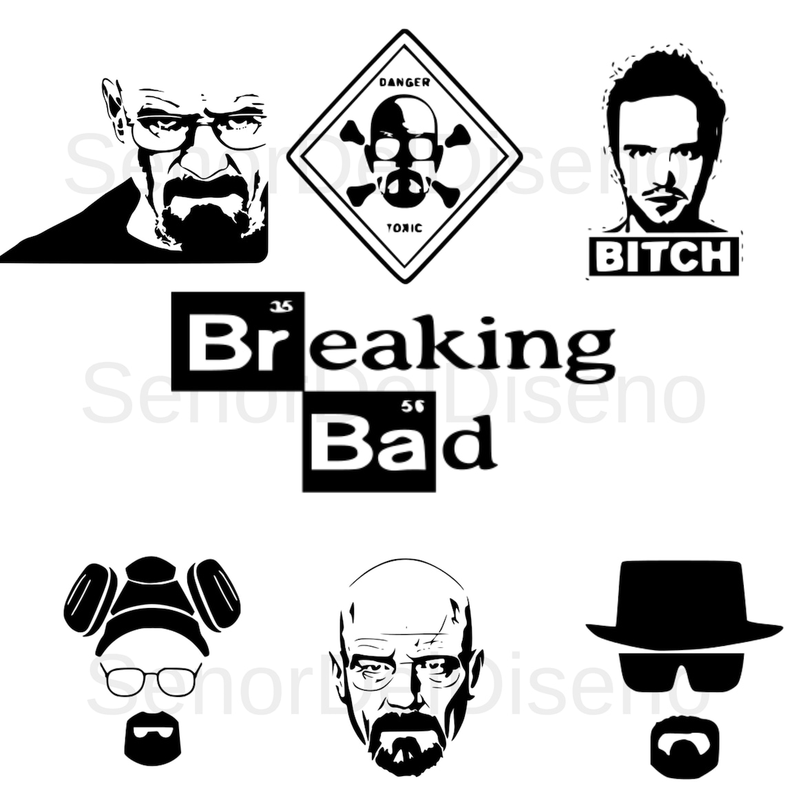 Breaking Bad SVG Heisenberg SVG Bundle Png Pdf Eps Dxf - Etsy