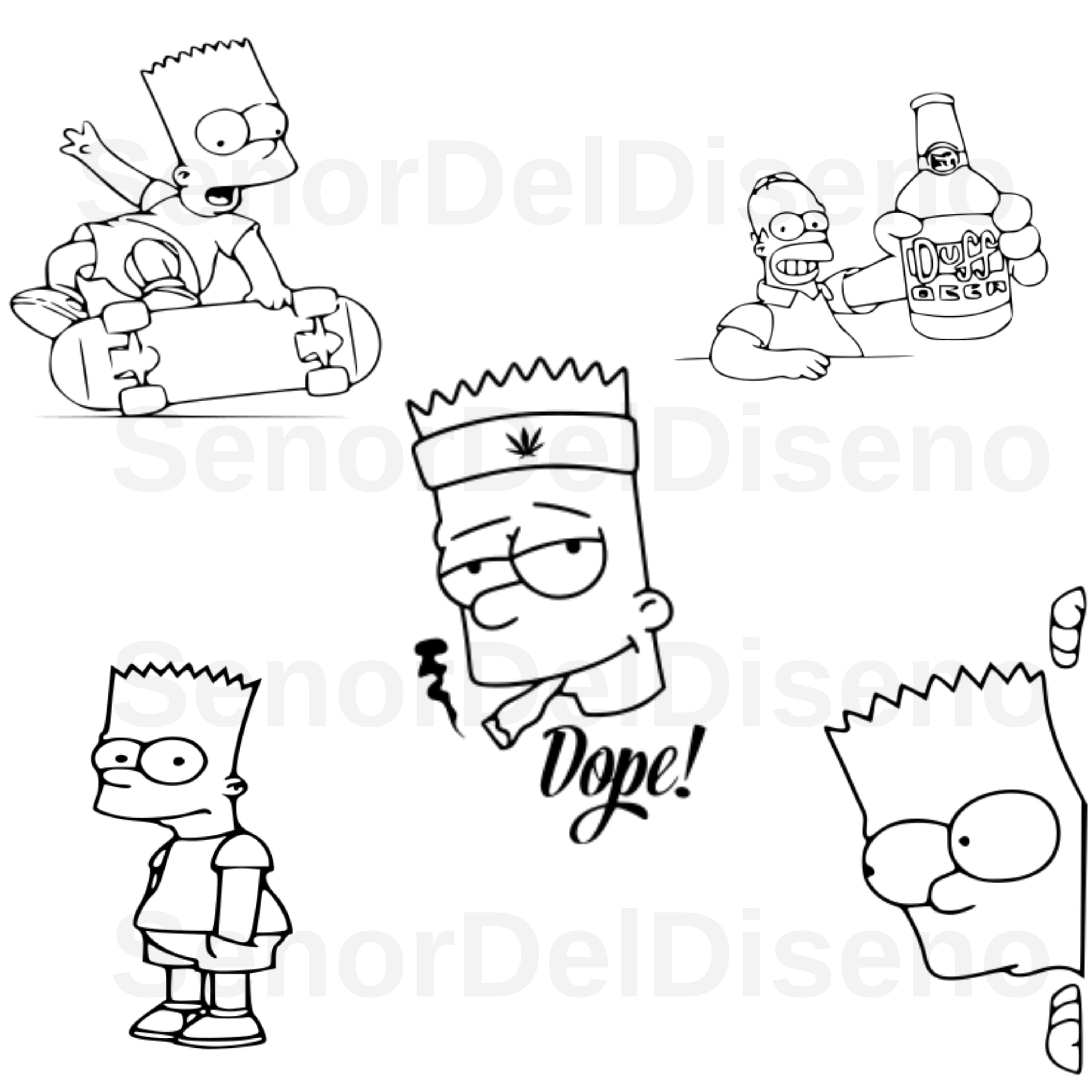 Simpsons Family Svg, Sizable, Vector, PDF, SVG, PNG, Eps, Vinyl Cutter ...