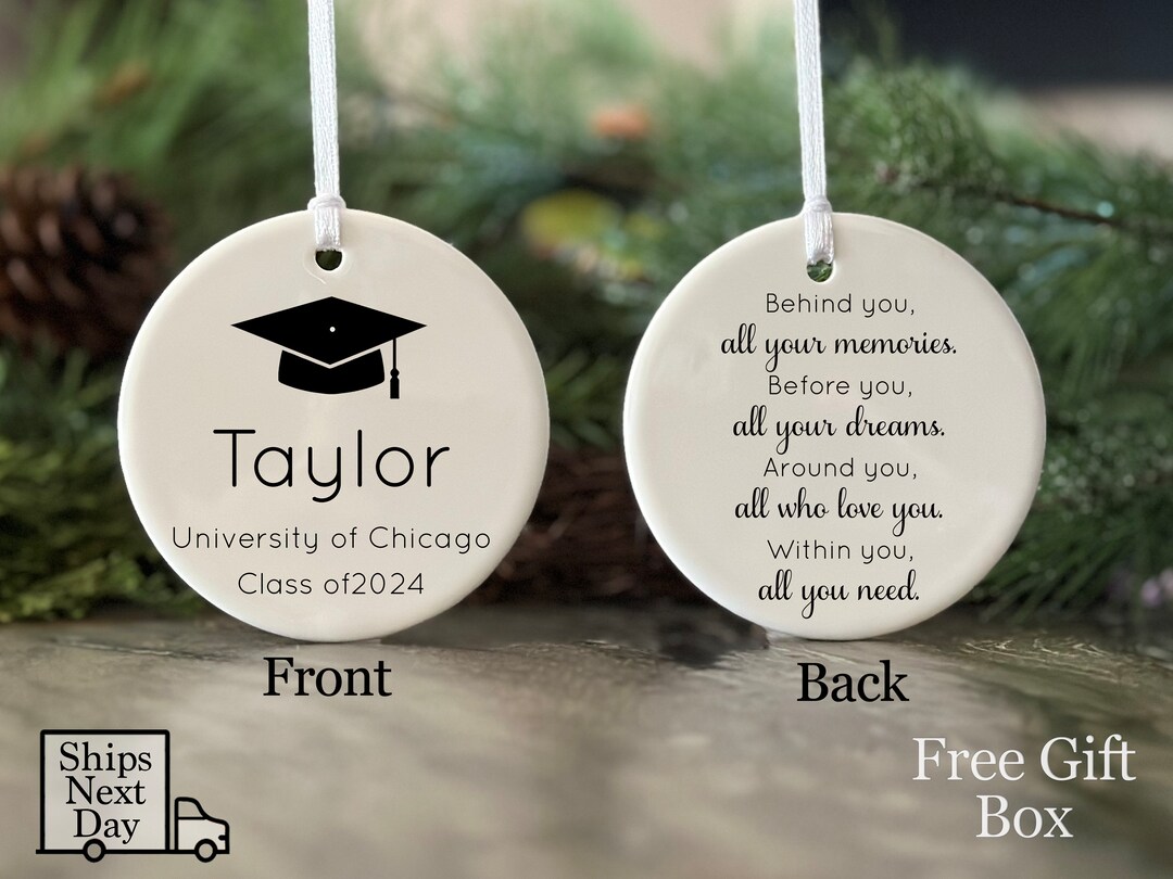 Personalized Graduation Ornament, Custom Graduation Keepsake, High ...
