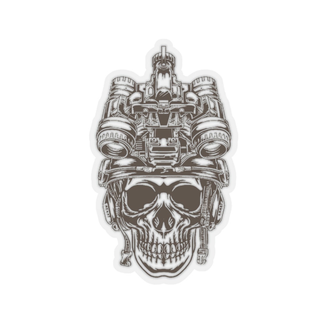 Helmeted Skeleton NVG Skulls Tactical Laptop Water Bottle - Etsy