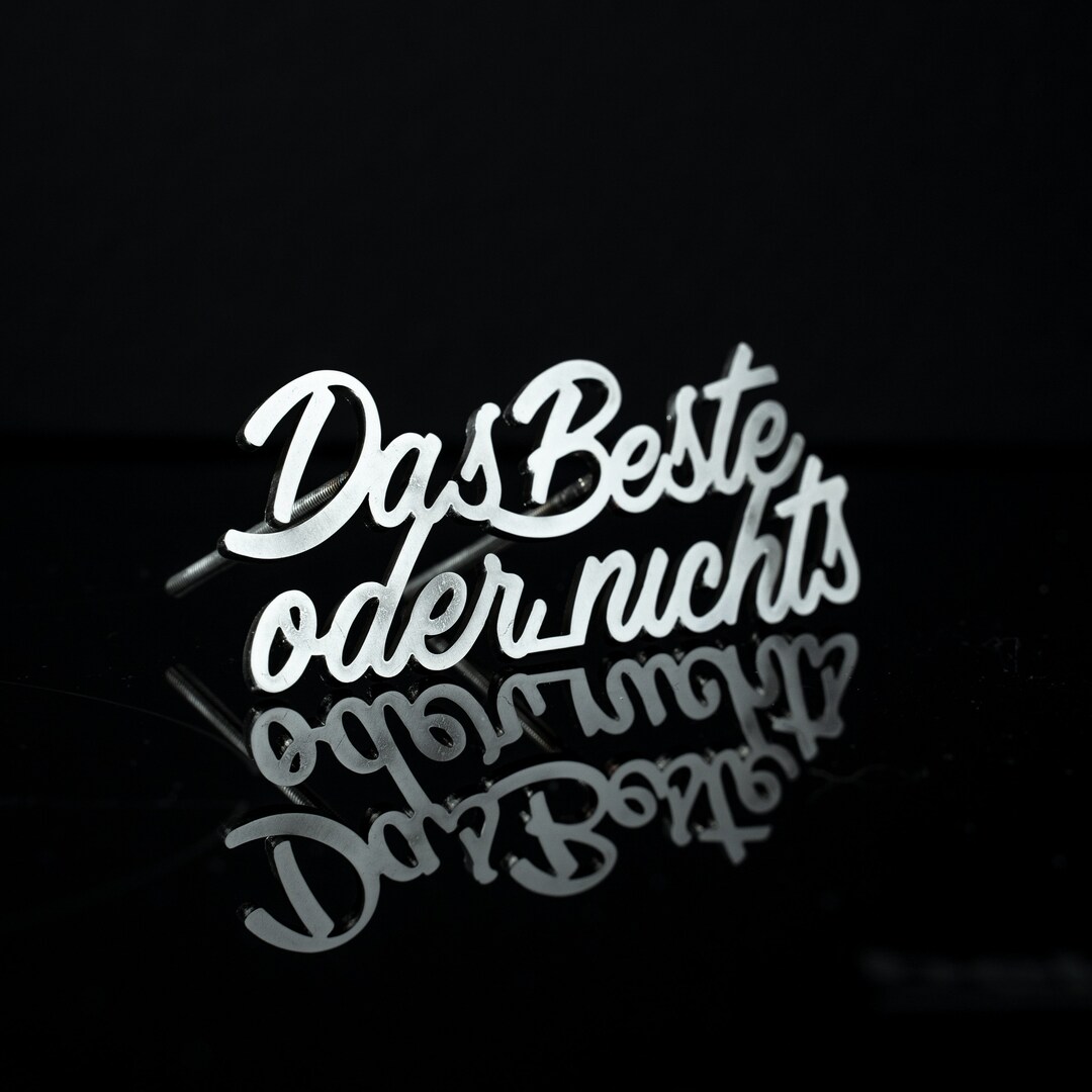 Das Beste Oder Nichts Grill Emblem Badge for Mercedes W124 W123 W126 ...