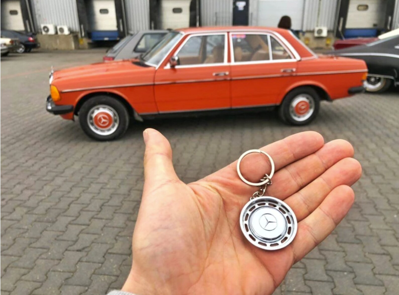 Top Quality Hubcap Mercedes Keychain Keyring Chome Alloy Wheel Old ...