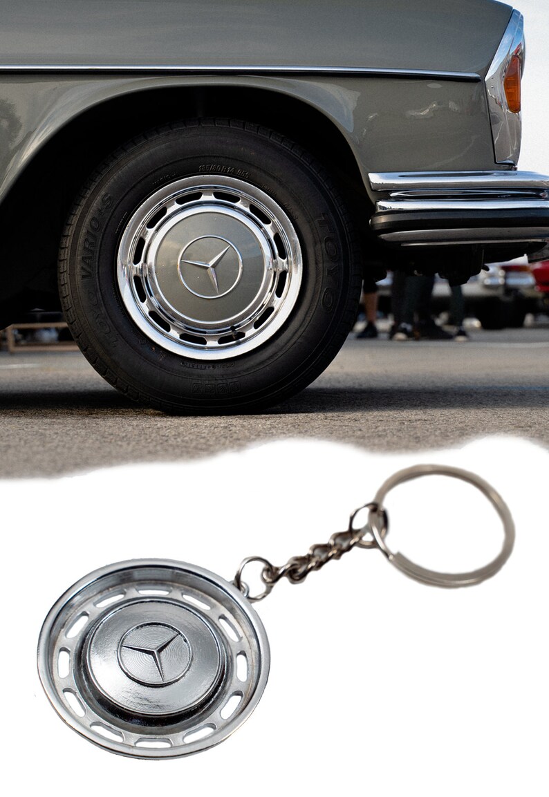 Top Quality Hubcap Mercedes Keychain Keyring Chome Alloy Wheel Old ...
