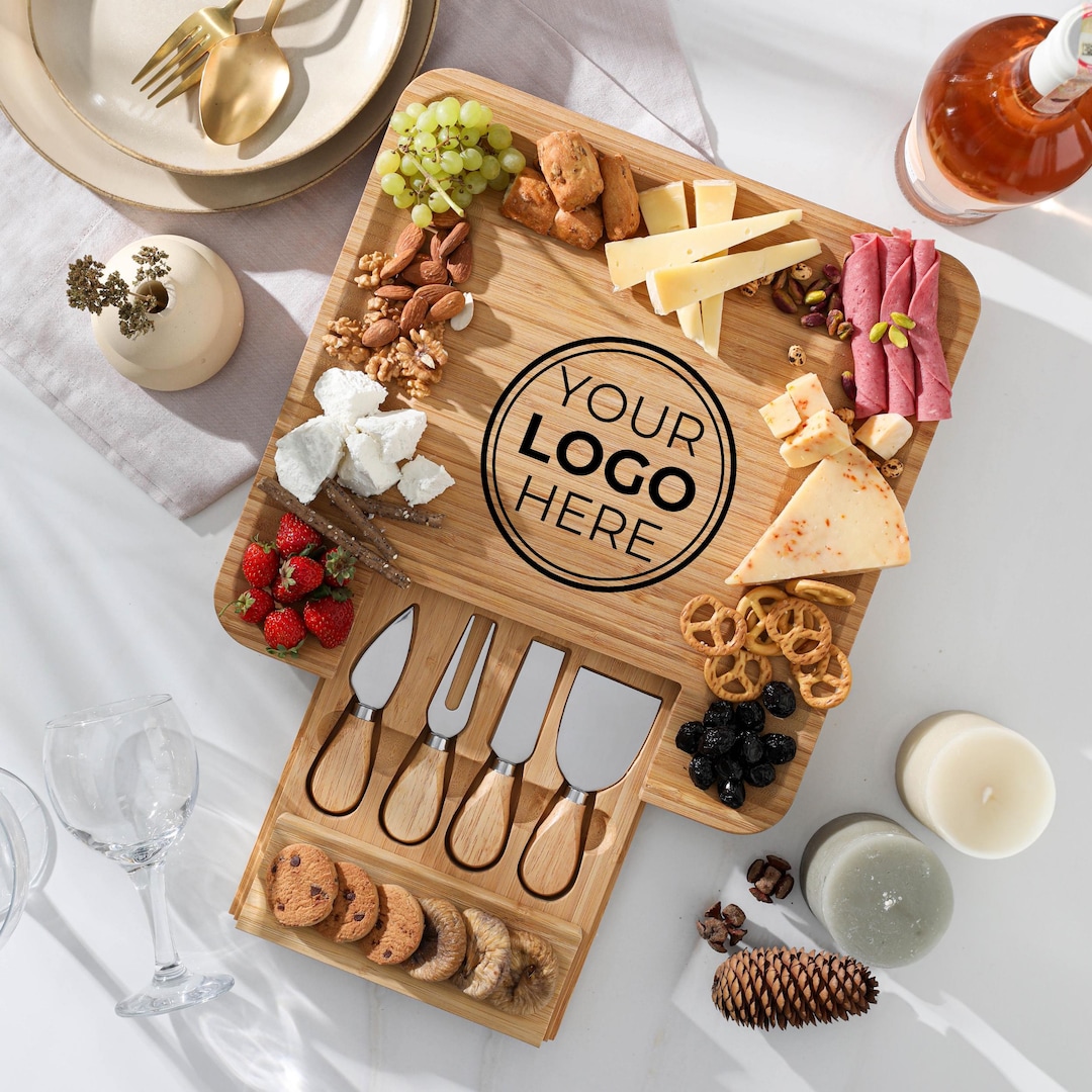 Custom Logo Charcuterie Board: Corporate Gift for Realtors - Etsy