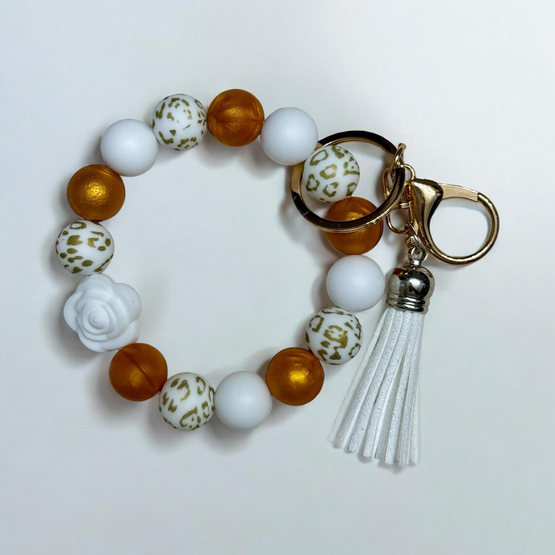 Wristlet Keychains- Stretchy Keychain/custom Keychain/silicone Beaded ...