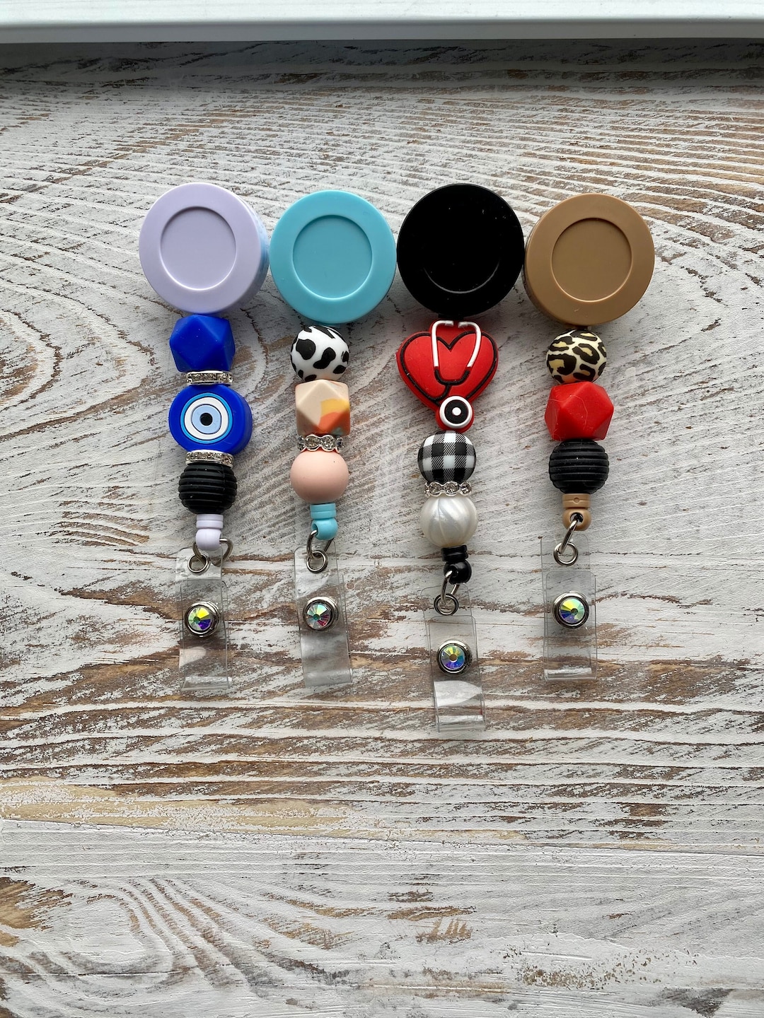 Silicone Beaded Badge Reel, ID Badge Reel, Nurse Accessories, Nurse ...