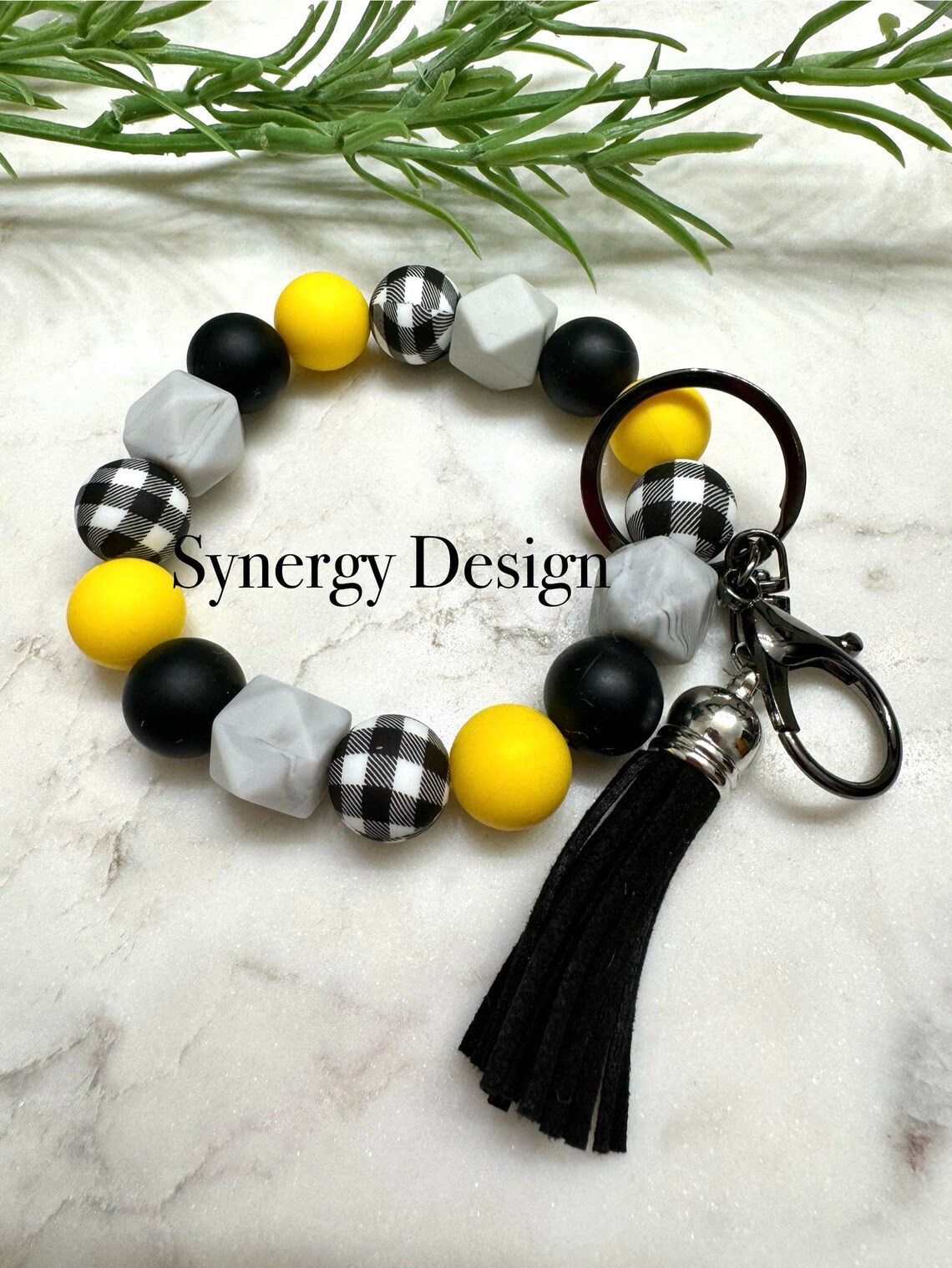 Wristlet Keychains- Stretchy Keychain/custom Keychain/silicone Beaded ...