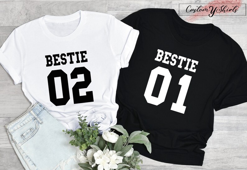 Bestie 01 Bestie 02 Shirts Bestie Shirt BFF Shirt Best - Etsy
