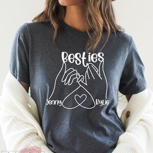 Custom Besties Sweatshirt, Custom Best Friend Gift, Girl's Personalized ...