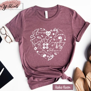 Nurse Sweatshirt, Operating Room Nurse Shirt, Heart Nurse Life Shirt ...