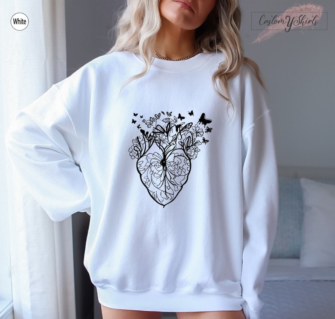 Anatomical Heart Shirt, Cardiac Nurse Sweatshirt, Cute Doctor Shirt ...