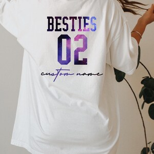 Custom Besties Hoodie, Matching Number Sweatshirt, Personalized BFF ...
