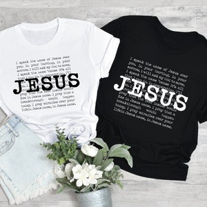I Speak the Name of Jesus Sweatshirt, Inspirational Christian T Shirts ...