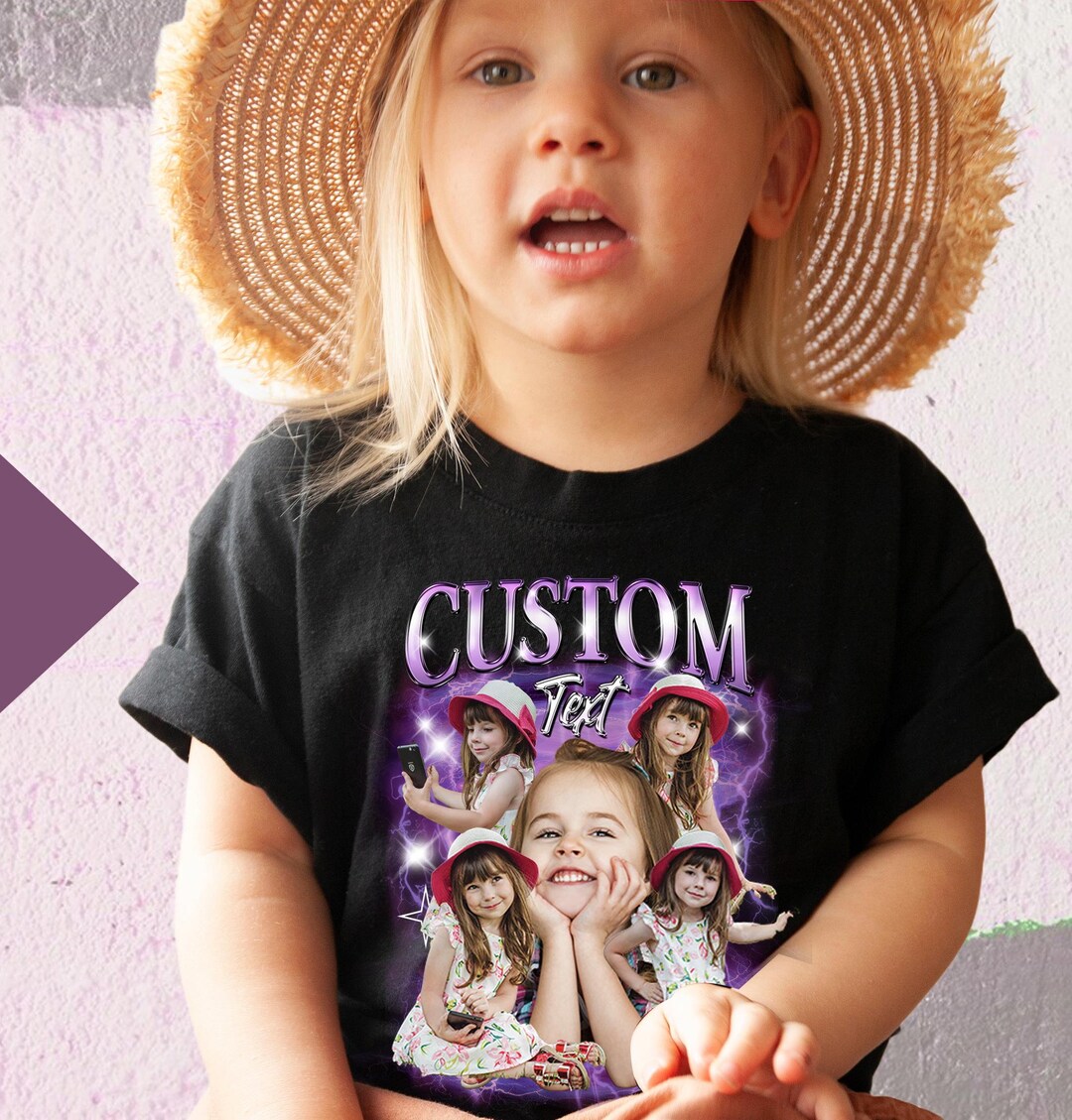 Custom Kids Bootleg Shirt, Custom Photo Shirt, Personalized Shirt ...