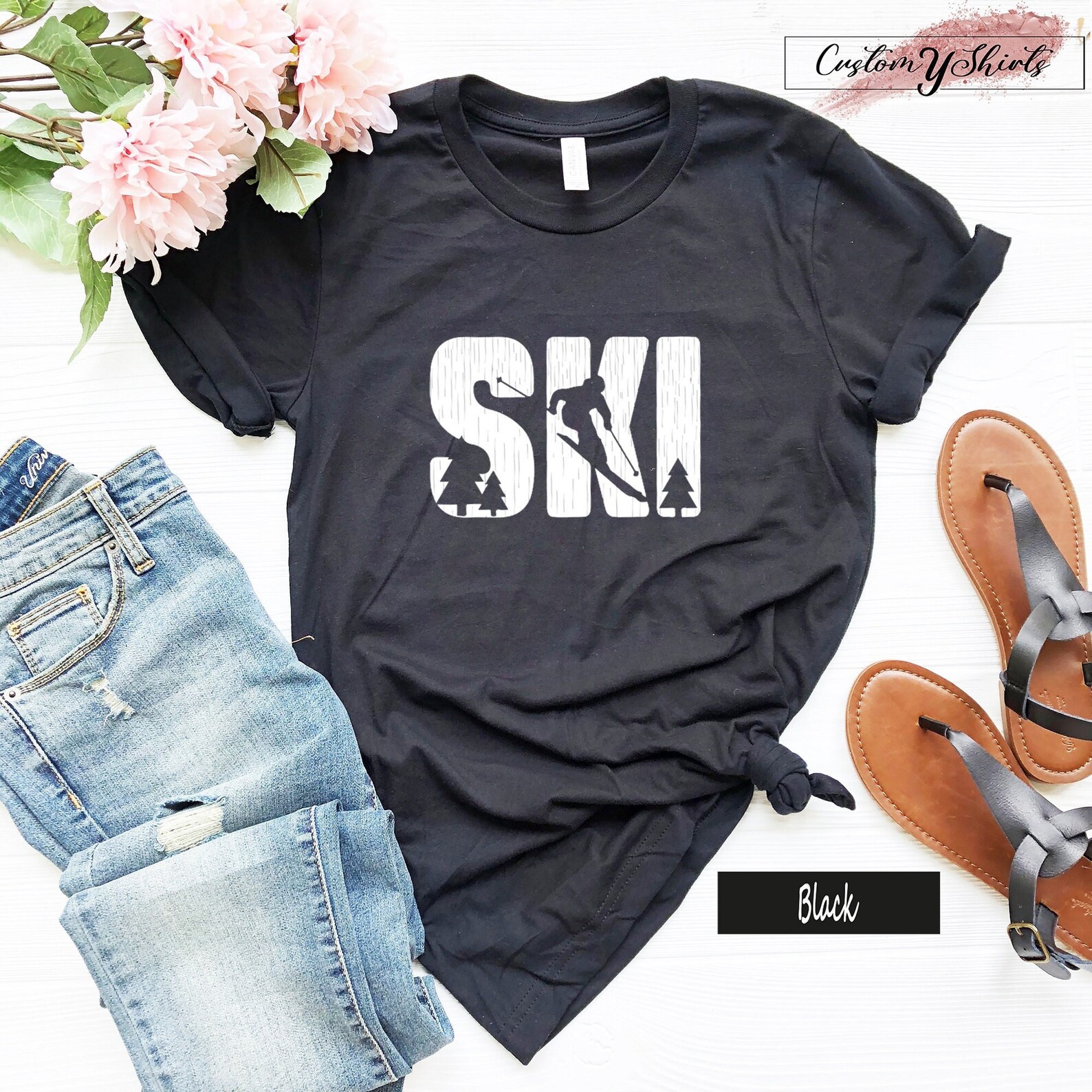 Ski Shirt, Snowboarding Shirt, Winter Sports, Skiing Shirts, Skier ...