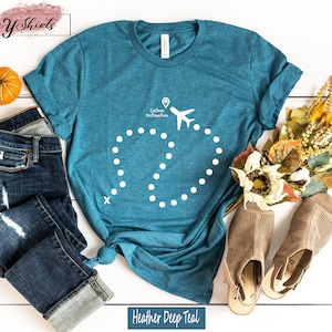 Custom Travel Shirt, Family Travel Matching Shirt, Flight to Custom ...