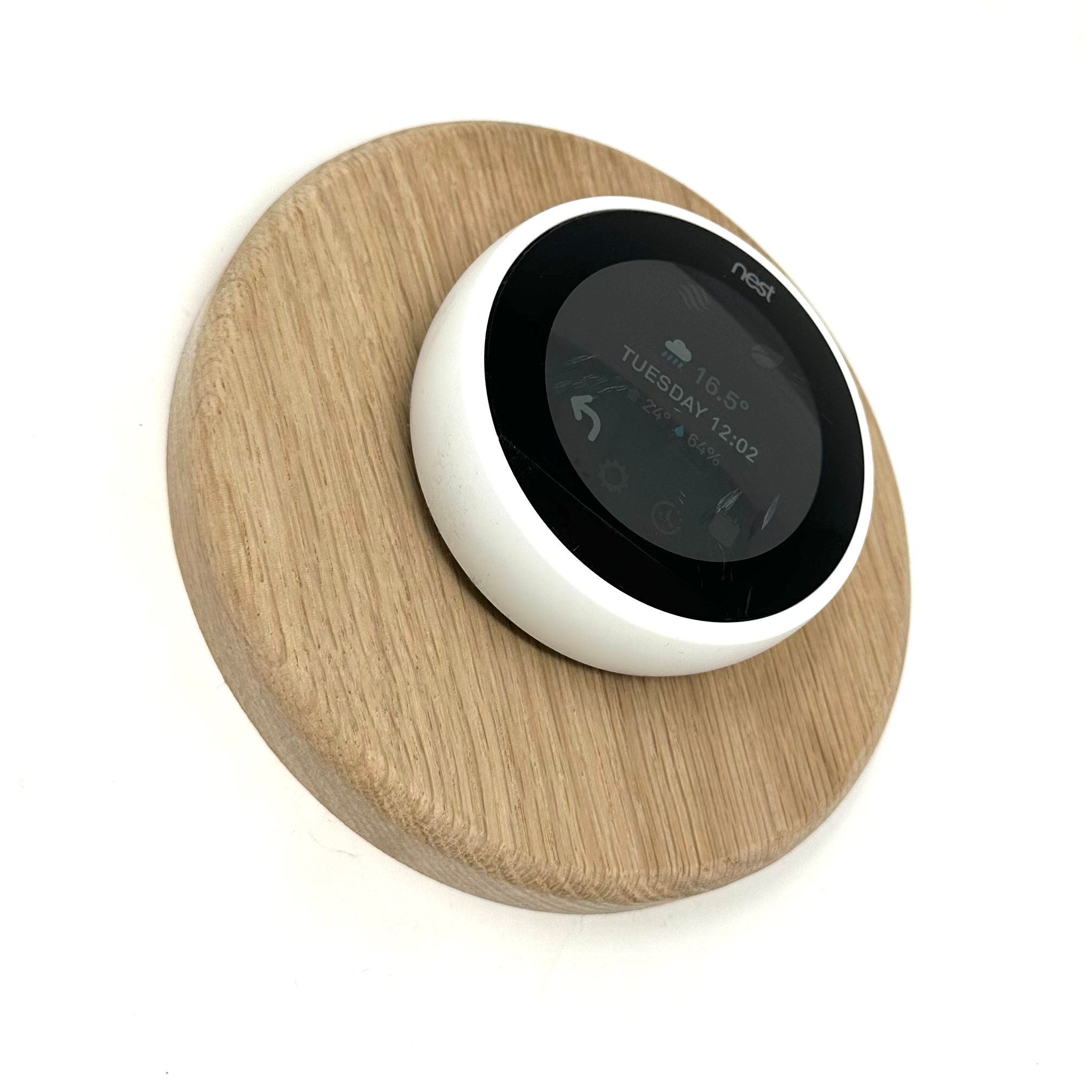 Solid Oak Wall Plate Mount for Nest 3rd 2nd 1st Gen E Smart Thermostat ...