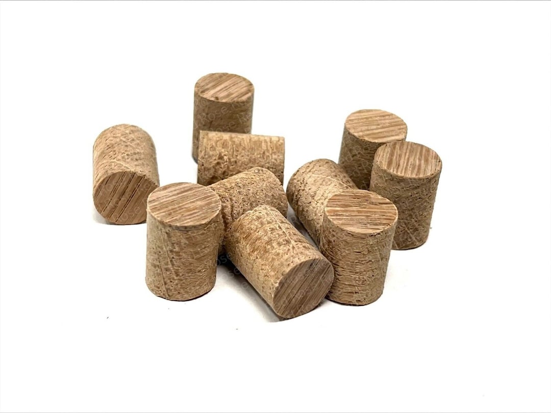 5 X Solid Oak Untapered Plugs - Etsy