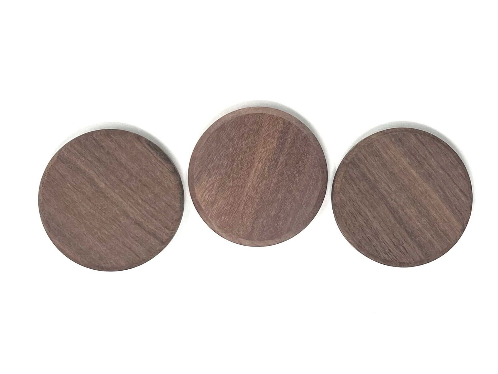 Solid Walnut Round Plaque Sign Blank Wooden Decoration Plinth Craft ...