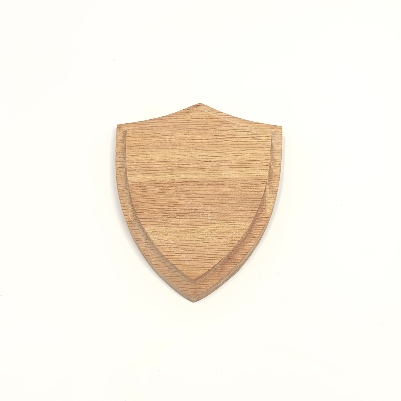 Solid Oak Shield Plaque Sign Blank Wooden Decoration Plinth Craft Stand ...