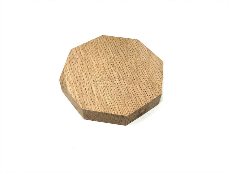Solid Oak Octagon Plaque Sign Blank Wooden Decoration Plinth Craft ...