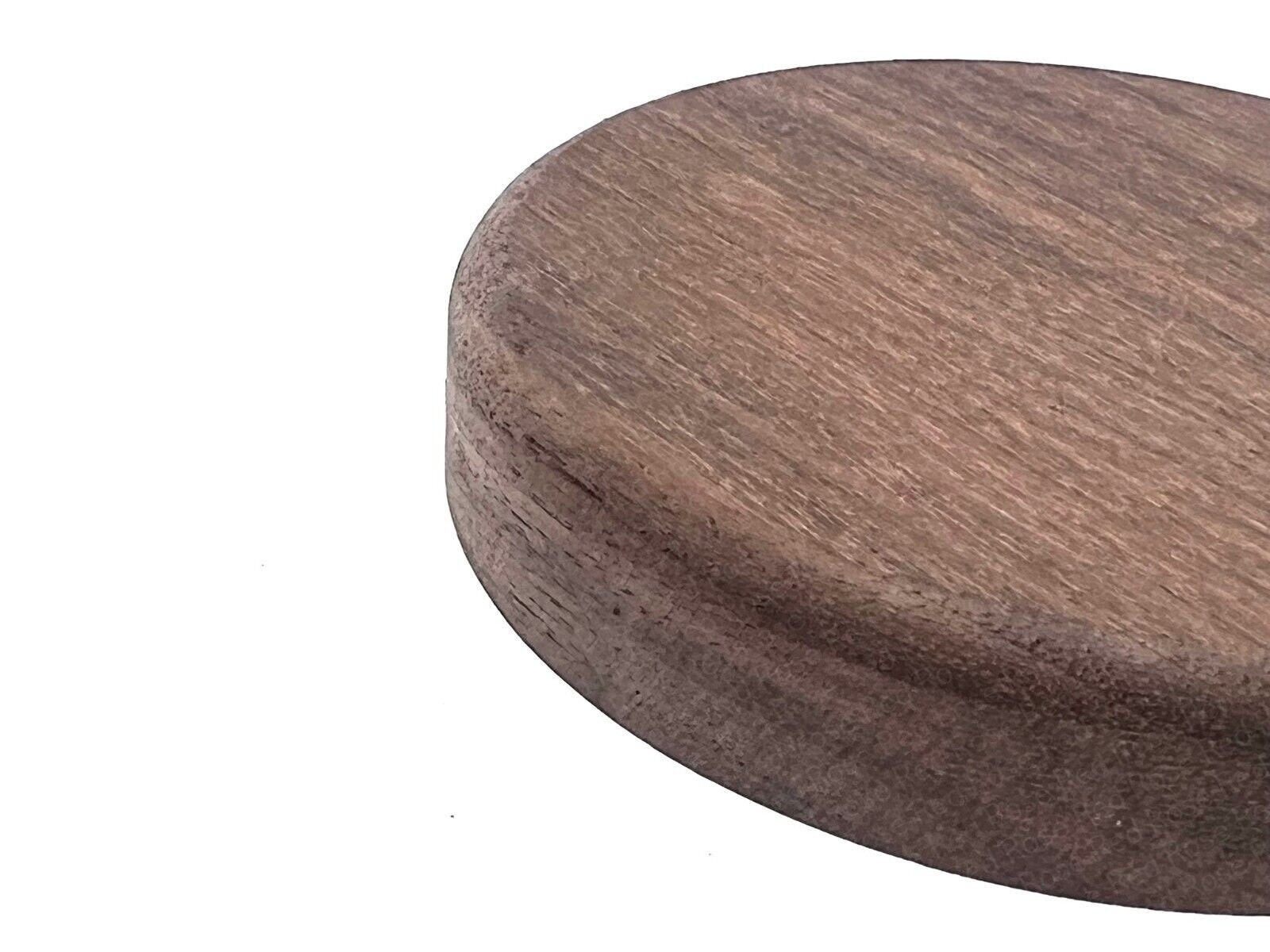 Solid Walnut Round Plaque Sign Blank Wooden Decoration Plinth Craft ...