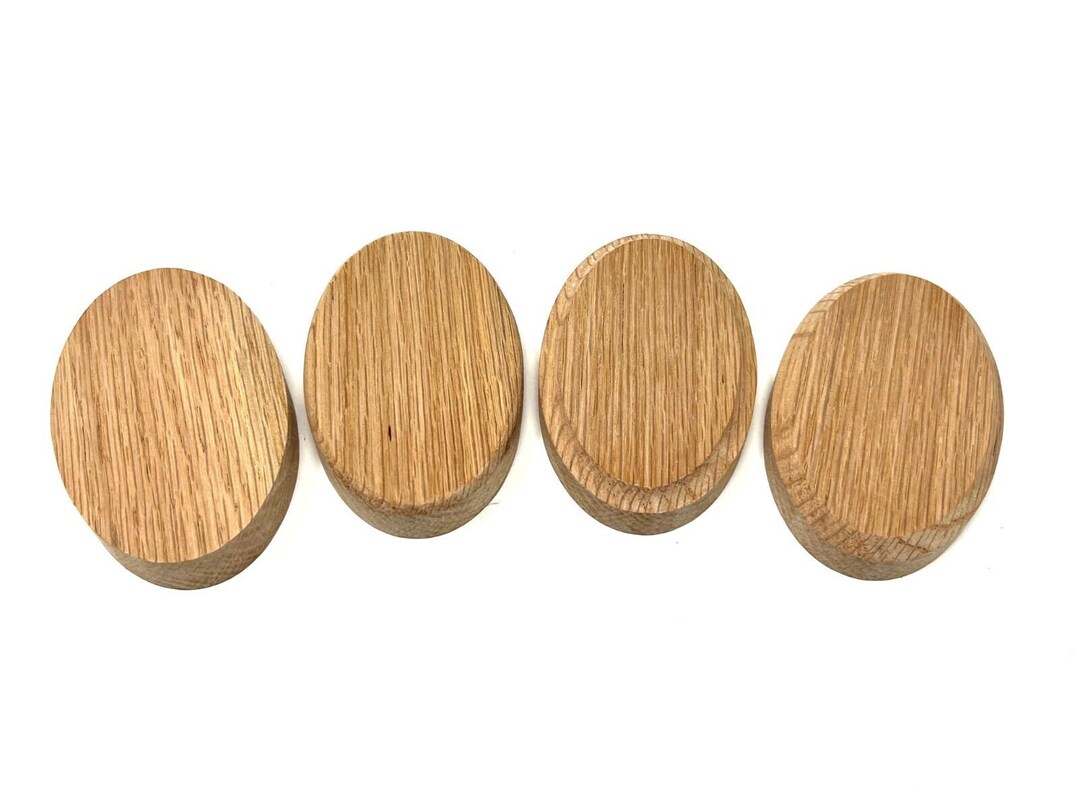 Solid Oak Oval Plaque Sign Blank Wooden Decoration Plinth Craft Stand ...