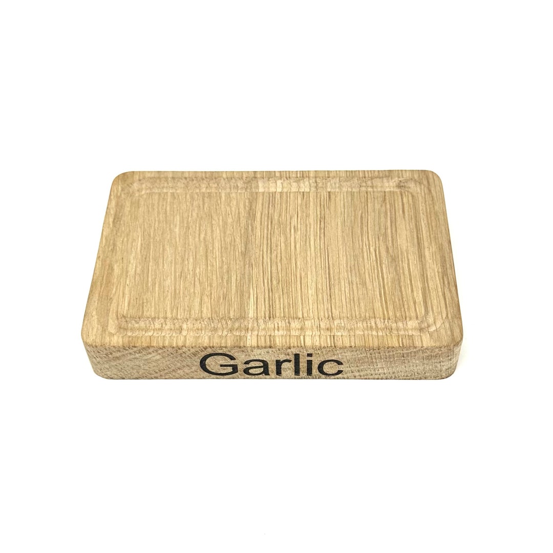 Solid Oak Small Chopping Board Garlic - Etsy