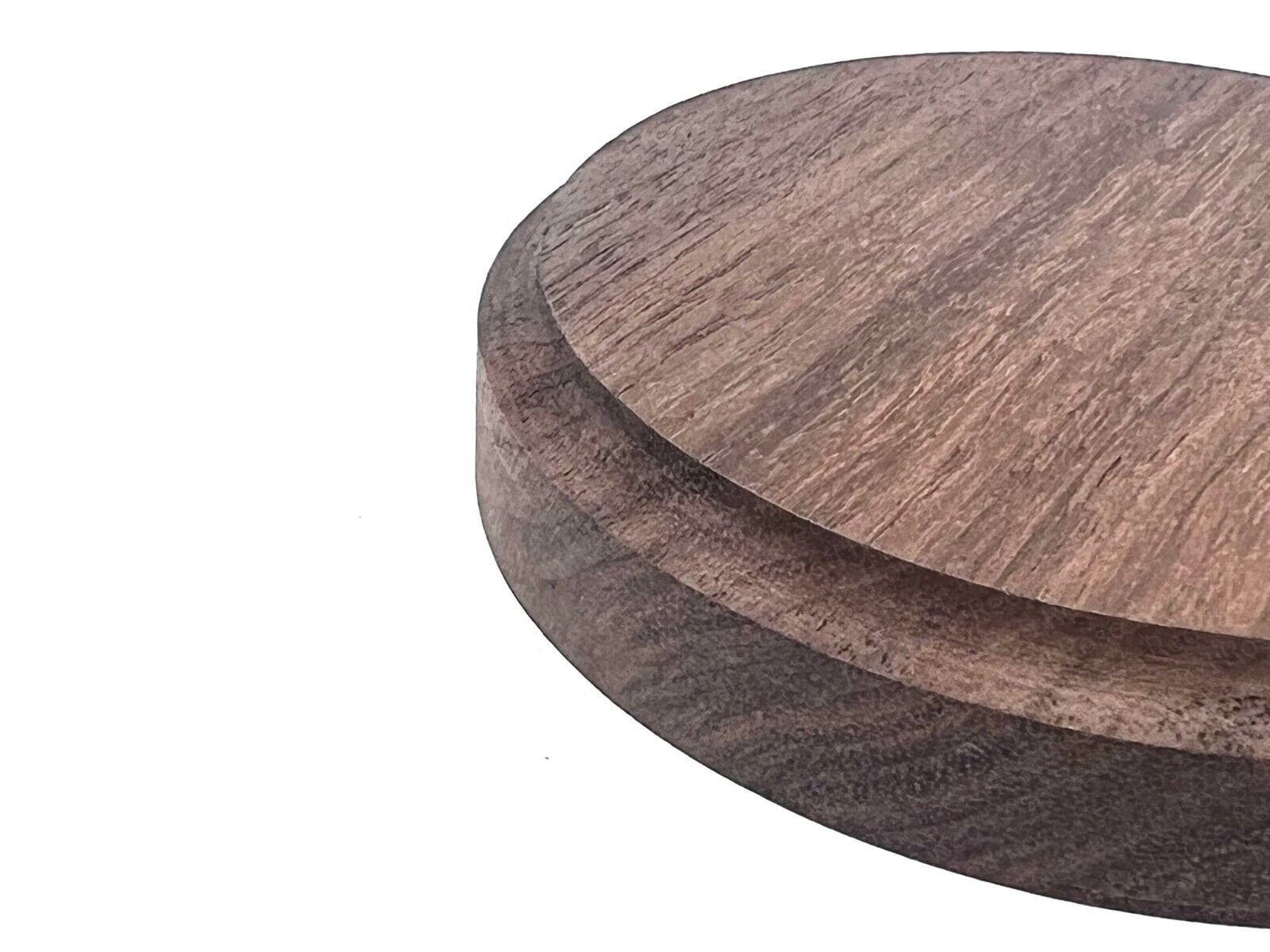 Solid Walnut Round Plaque Sign Blank Wooden Decoration Plinth Craft ...