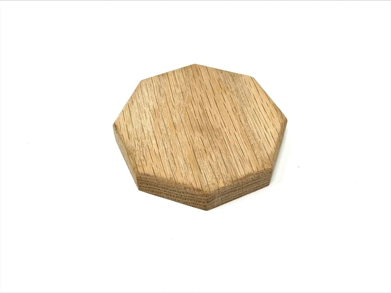 Solid Oak Octagon Plaque Sign Blank Wooden Decoration Plinth Craft ...