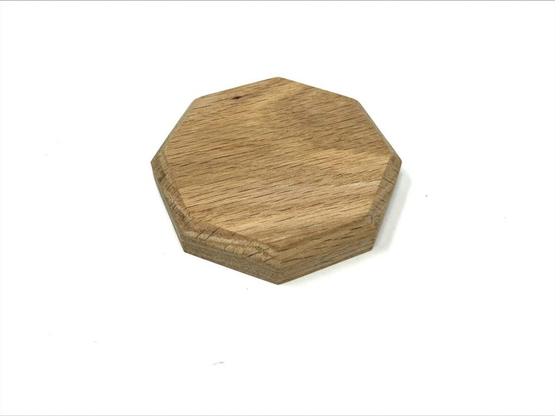 Solid Oak Octagon Plaque Sign Blank Wooden Decoration Plinth Craft ...