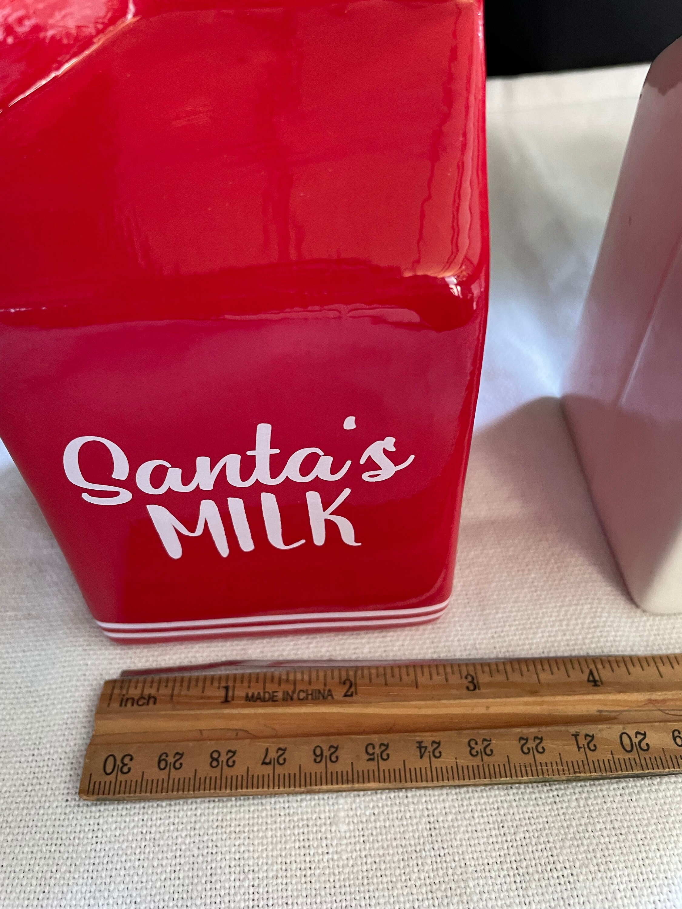 Ceramic "milk for Santa" Mini Milk Cartons - Etsy