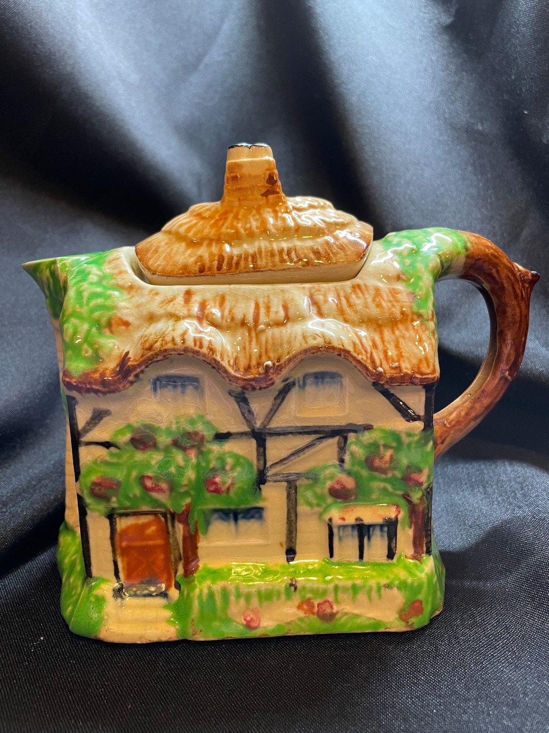 Vintage Cottage Ware Teapot With Thatch Roof. Made in Japan. - Etsy